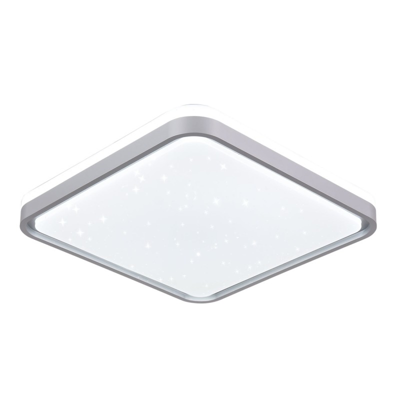 PLAFON LED ACRÍLICO E METAL COR BLANCO E EFEITOS PLANTAS