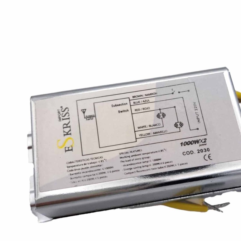 CODE 2030 SPARSCHALTER 2 LEITUNGEN 3 SCHALTSTUFEN OHNE STEUERUNG